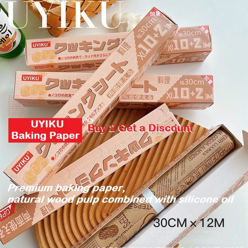 UYIKU - JAPAN 12Mx30CM Parchment, Non-Stick, Cooking Baking, High Temperature Resistant Double ...
