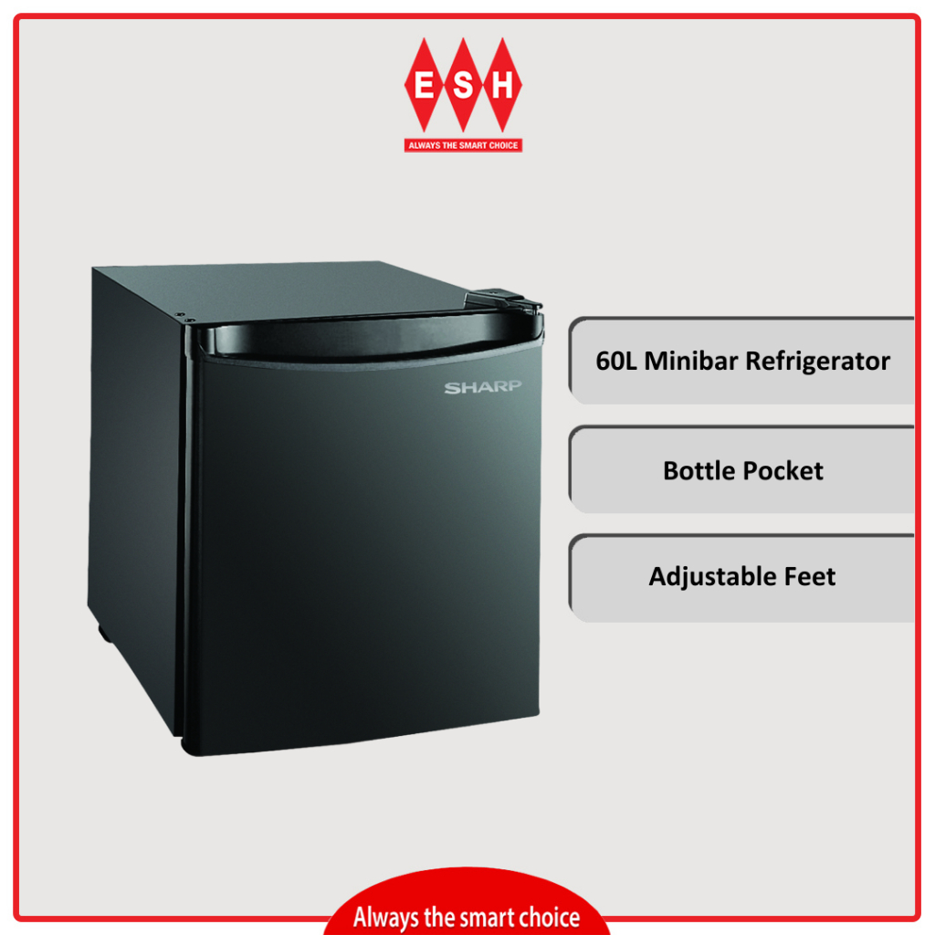 Sharp SJM60MK 60L Adjustable Feet with Recessed Handle Minibar | Shopee ...