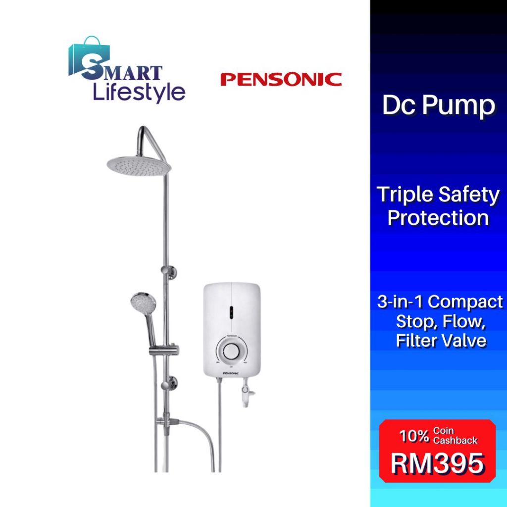 Pensonic Instant Water Heater with Rain Shower PWH-988SPR / Livinox ...