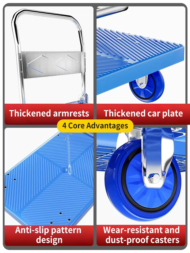 Trolley Heavy Duty Troli 1000KG Hand Truck Barang Foldable 手推車 拉貨 Troli Beroda | Shopee Malaysia