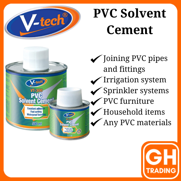V-Tech VT300 PVC Pipe Glue Gam Cement Glue PVC Glue PVC Solvent Cement 100g 500g | Shopee Malaysia