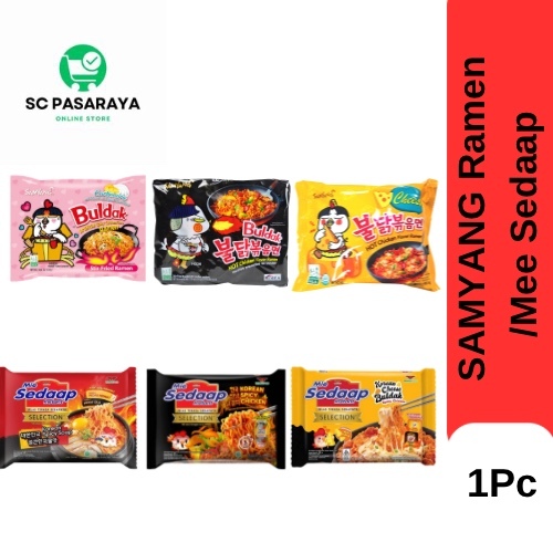 [1PCS] HALAL SAMYANG Ramen/ Mee sedaap all flavour | Shopee Malaysia