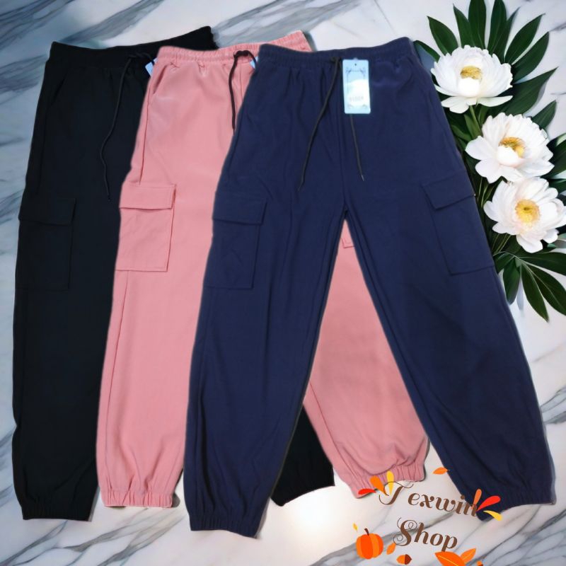 (Ready Stock 9102) Ladies 4 Pocket Cargo Pant Seluar Cargo Perempuan(4 ...