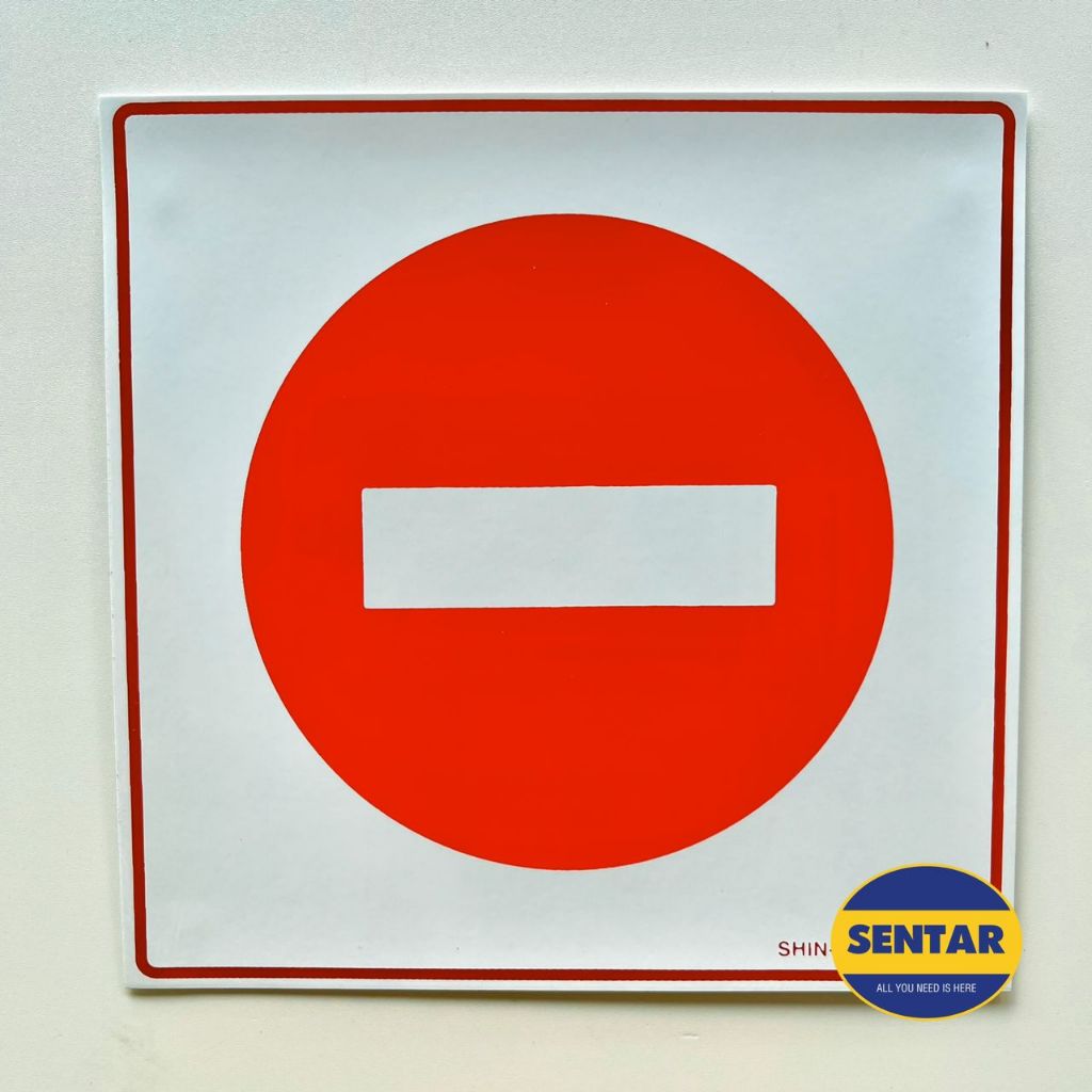 No Entry Logo SHIN-YIH SW 602 Sign Sticker 15cm x 15cm | Shopee Malaysia