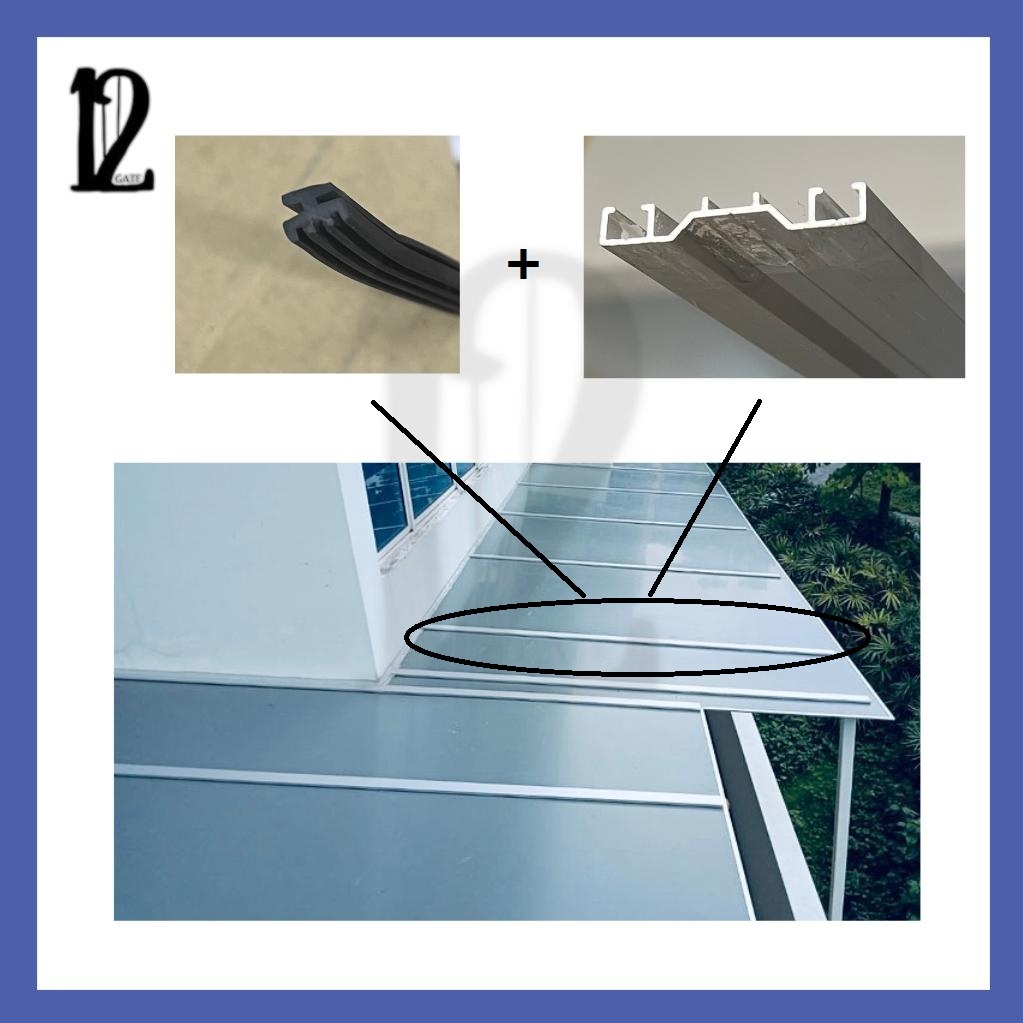 (1 FEET / 1 KAKI) RUBBER SEAL / ALUMINIUM SKYLIGHT GASKET / ACP ...