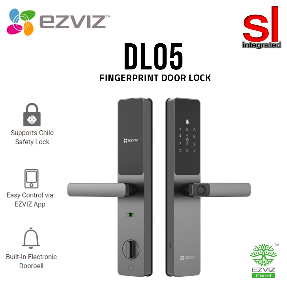 EZVIZ DL05 SMART HOME SECURITY FINGERPRINT DOOR HANDLE LOCK SMART ...