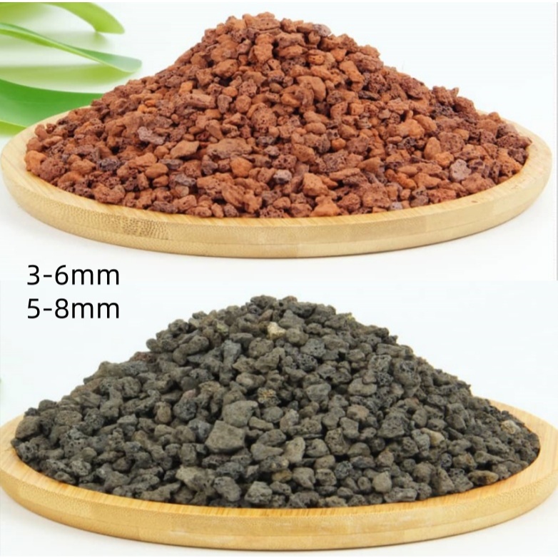 RED/BLACK LAVA STONE/LAVA ROCK (0.45kg-0.5kg) 红/黑火山岩 Pasir Malang Hitam ...