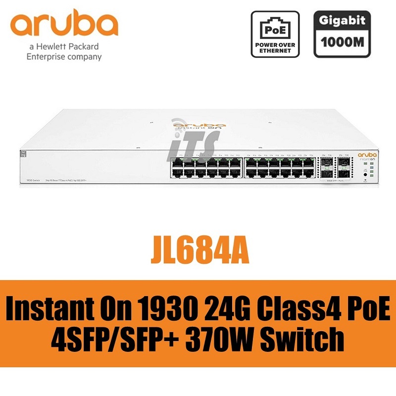 HP Aruba Instant On 1930 24G Class 4 POE 4SFP/SFP+ 370W Switch (JL684A ...