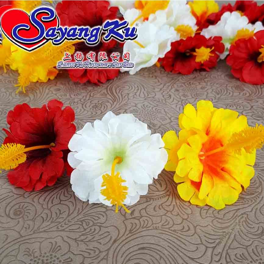(1pcs) Bunga Raya Artificial Merah , Putih Dan Kuning / Bunga Raya ...