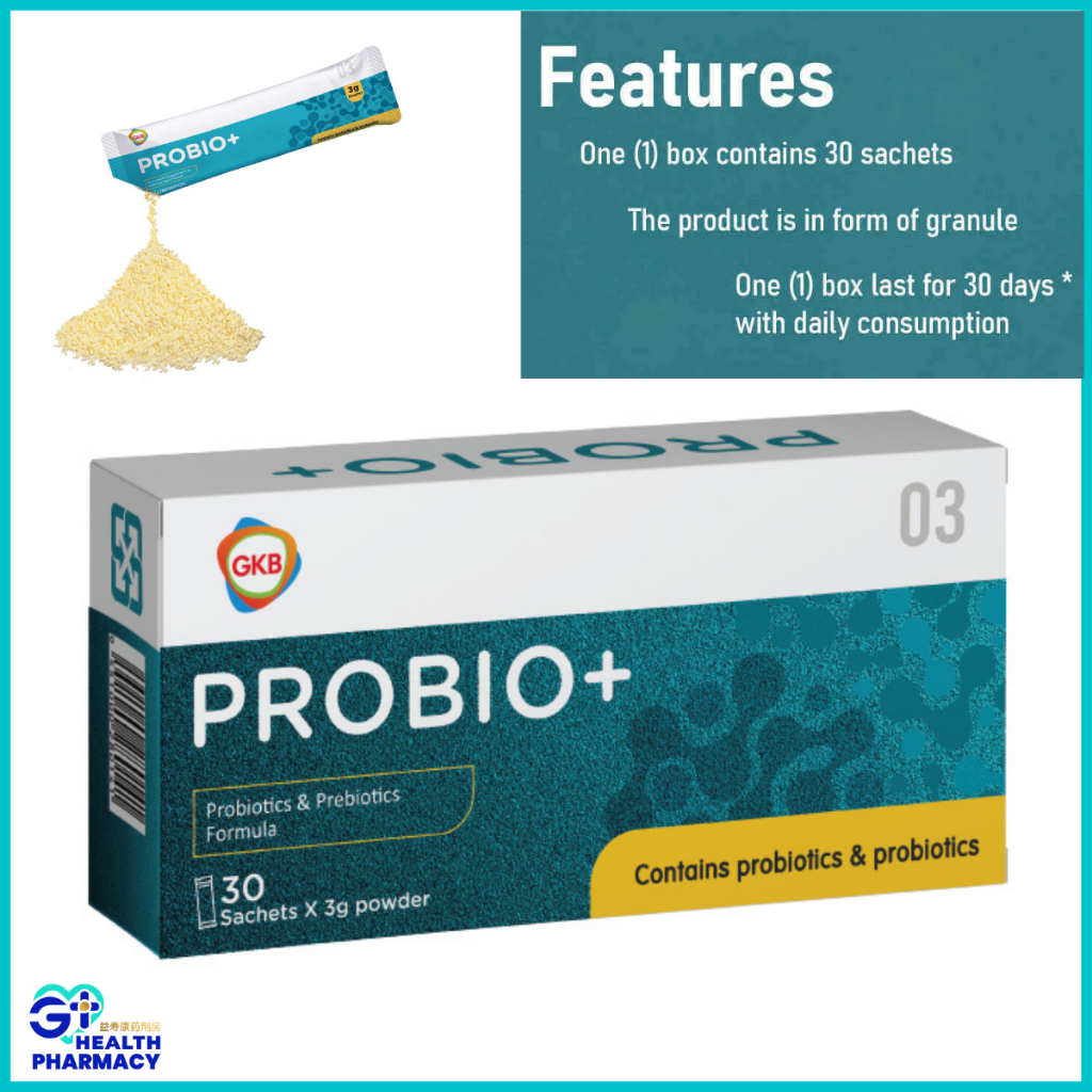 GKB Probio Probiotics And Prebiotics Formula 30s Gut Health/ Digestive ...