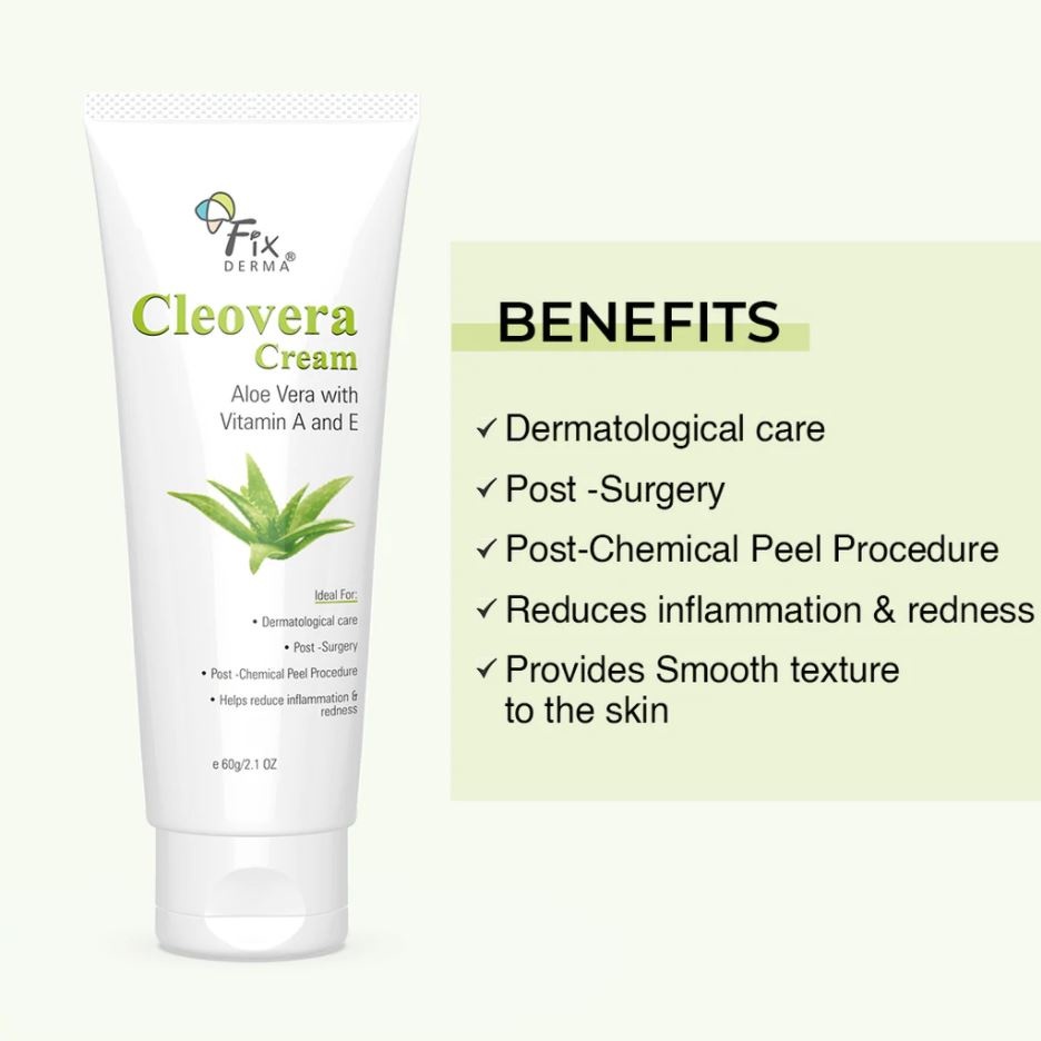 Fix Derma Cleovera Cream Aloe Vera with Vitamin A and E (60g) | Shopee ...
