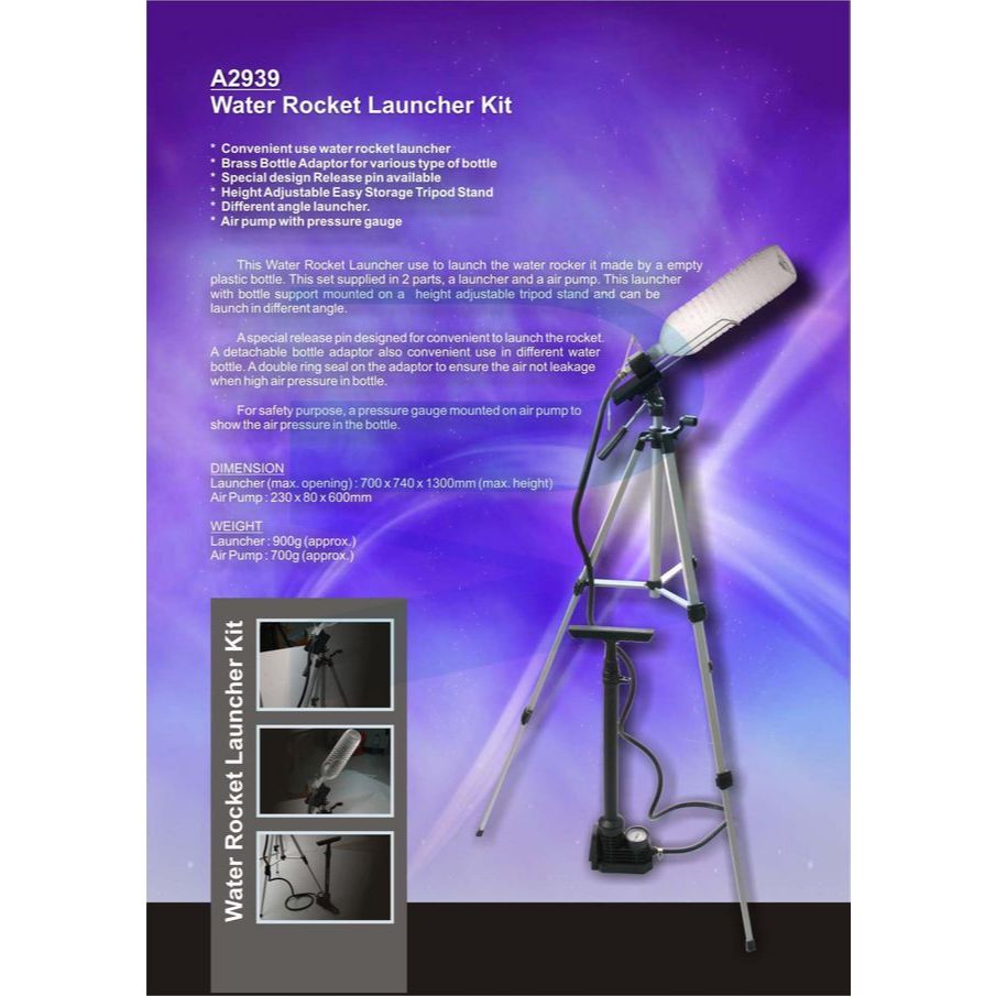 Water Rocket Launcher Kit air pressurized Pin Release | Shopee Malaysia