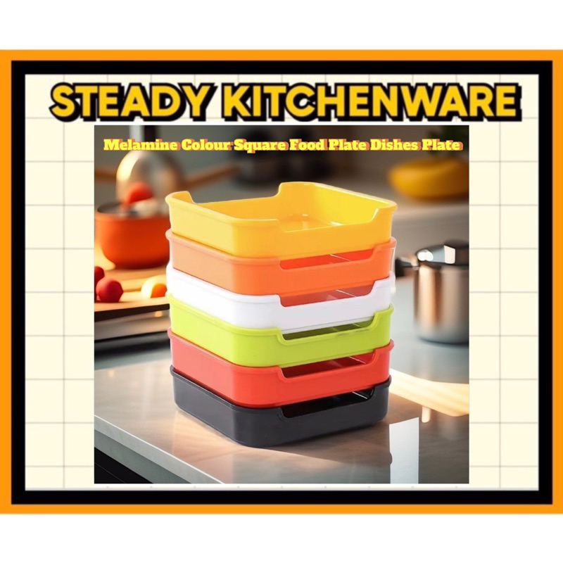 13cm Melamine Color Square Food Plate Meat Plate Suitable For BBQ ...