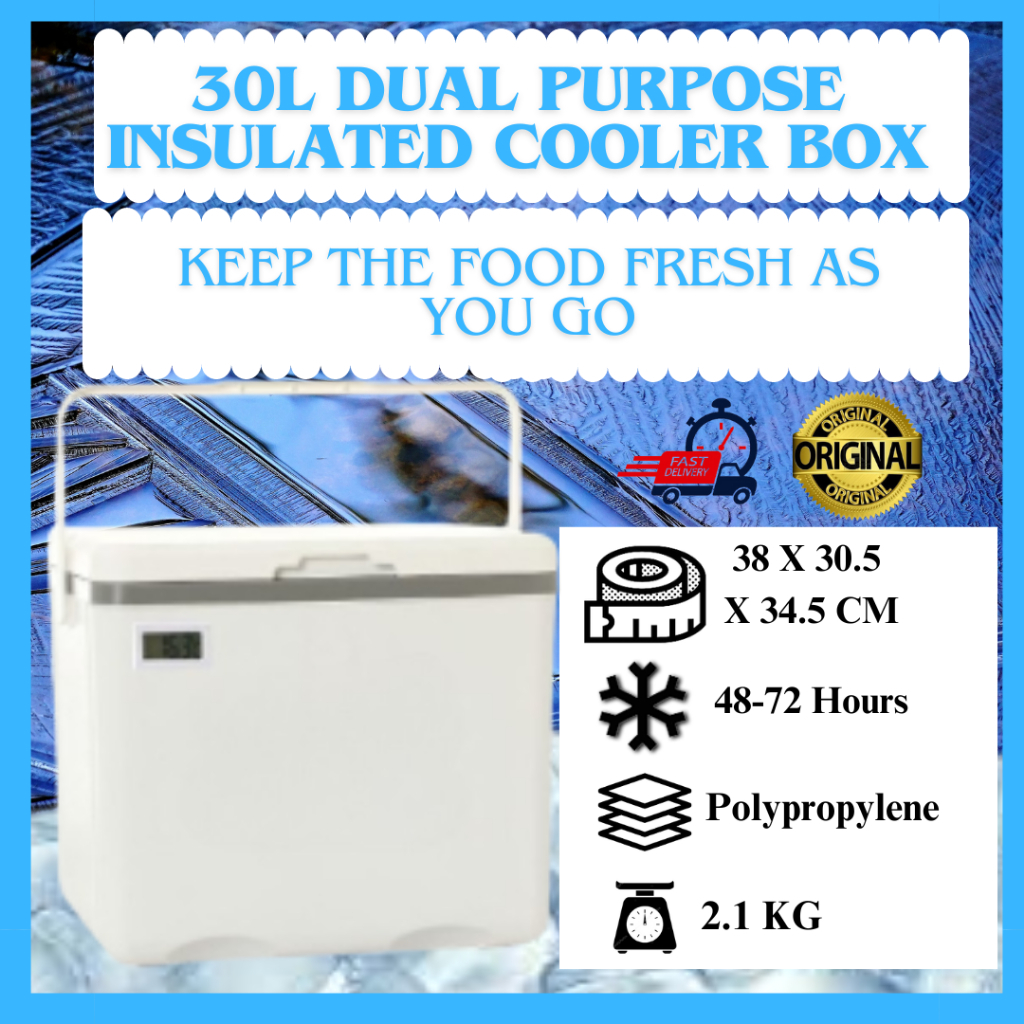 30L Dual Purpose Insulated Cooler Box | Shopee Malaysia