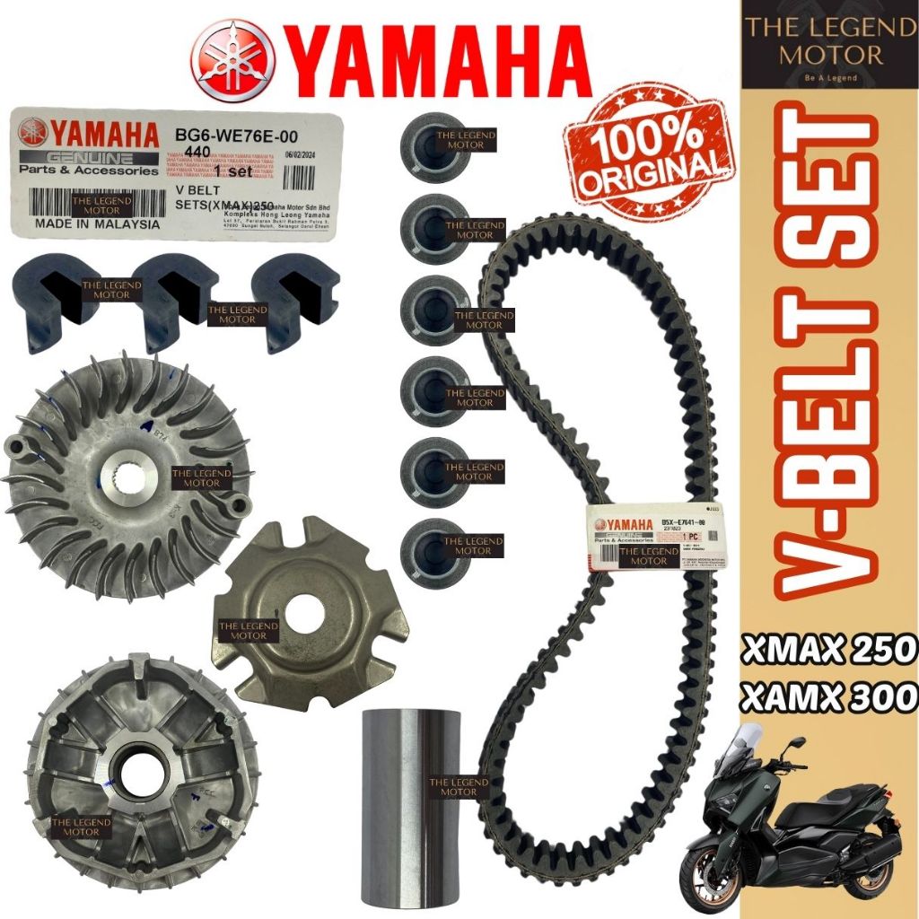 XMAX 250 300 XMAX250 XMAX300 Front Pulley Roller Set Belting V Belt Depan Pully Ori BG6-WE76E-00 ...