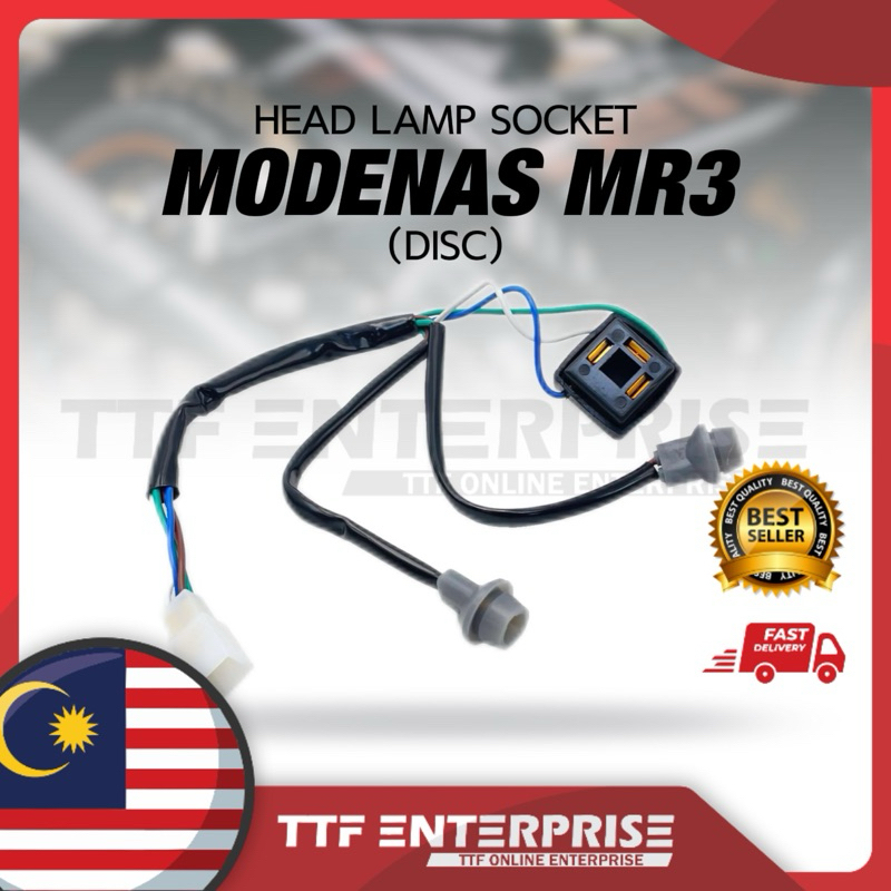 MODENAS MR3 (DISC) HEAD LAMP SOCKET SOCKET LAMPU DEPAN FRONT SOKET HEAD ...
