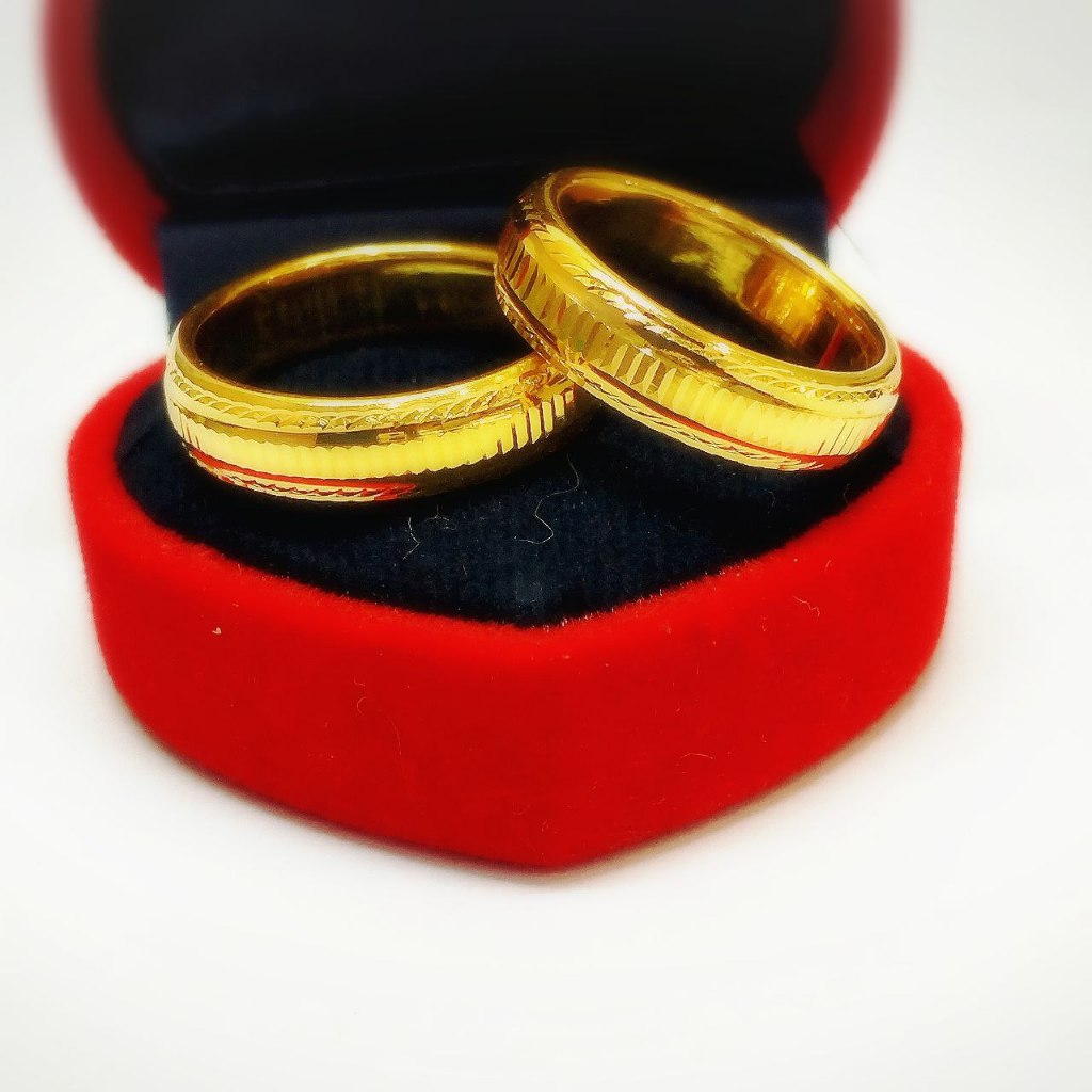 LAELA CINCIN BELAH ROTAN TAYAR TEBAL HOLLOW EMAS TULEN 916 GOLD RINGS ...