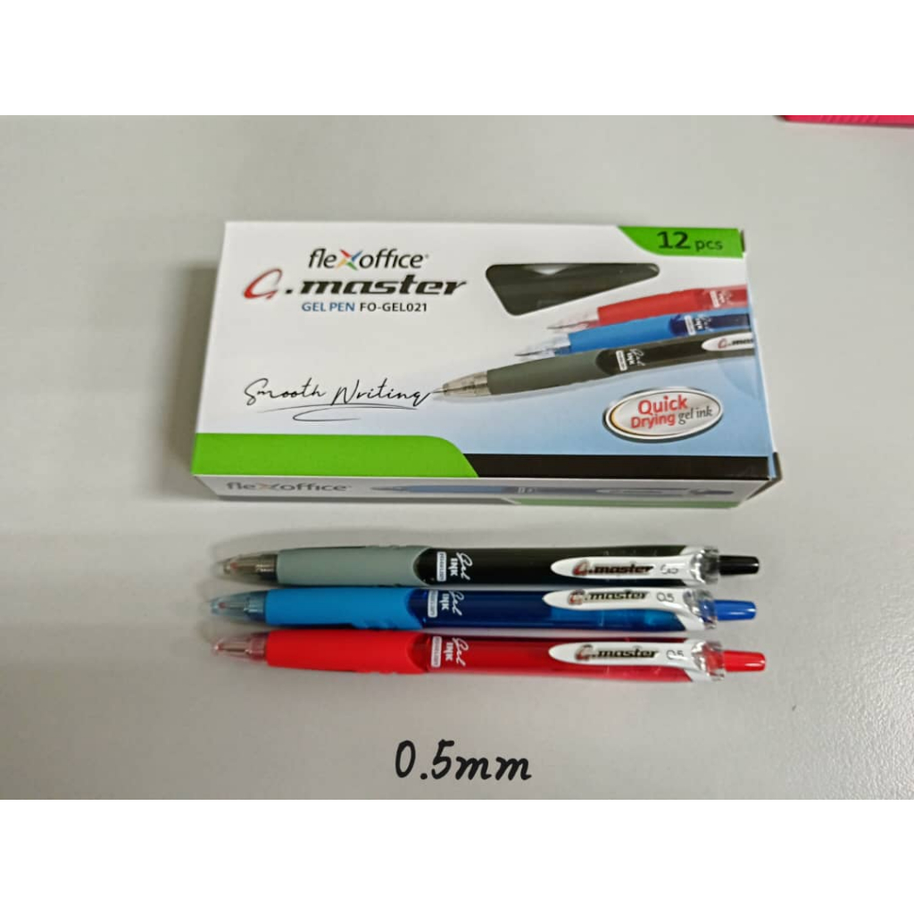 FLEXOFFICE G-MASTER GEL PEN FO-GEL021 0.5mm / 0.7mm (2 POINT & 3 COLOUR ...