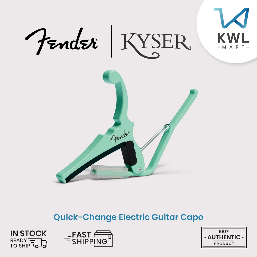 Fender® x Kyser® Quick-Change® Electric Guitar Capo, Surf Green ...