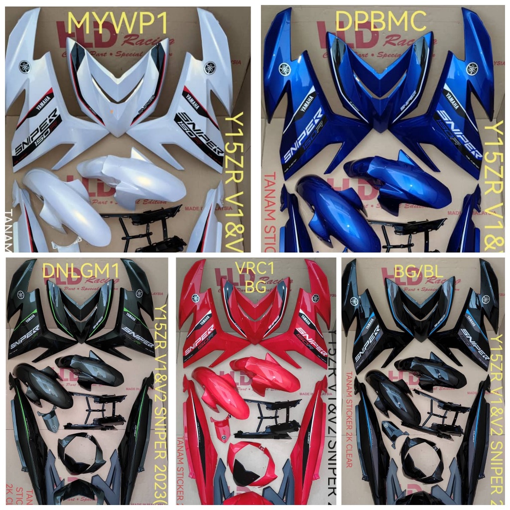 Y15ZR HLD COVERSET - SNIPER GP 2023 ( WHITE / HIJAU LUMUT / BLACK ...