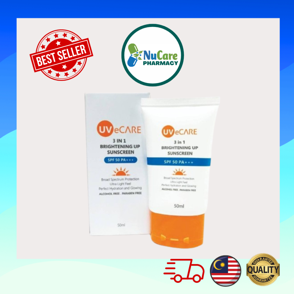 UVECARE 3-IN-1 BRIGHTENING UP SUNSCREEN SPF50 50ML | Shopee Malaysia