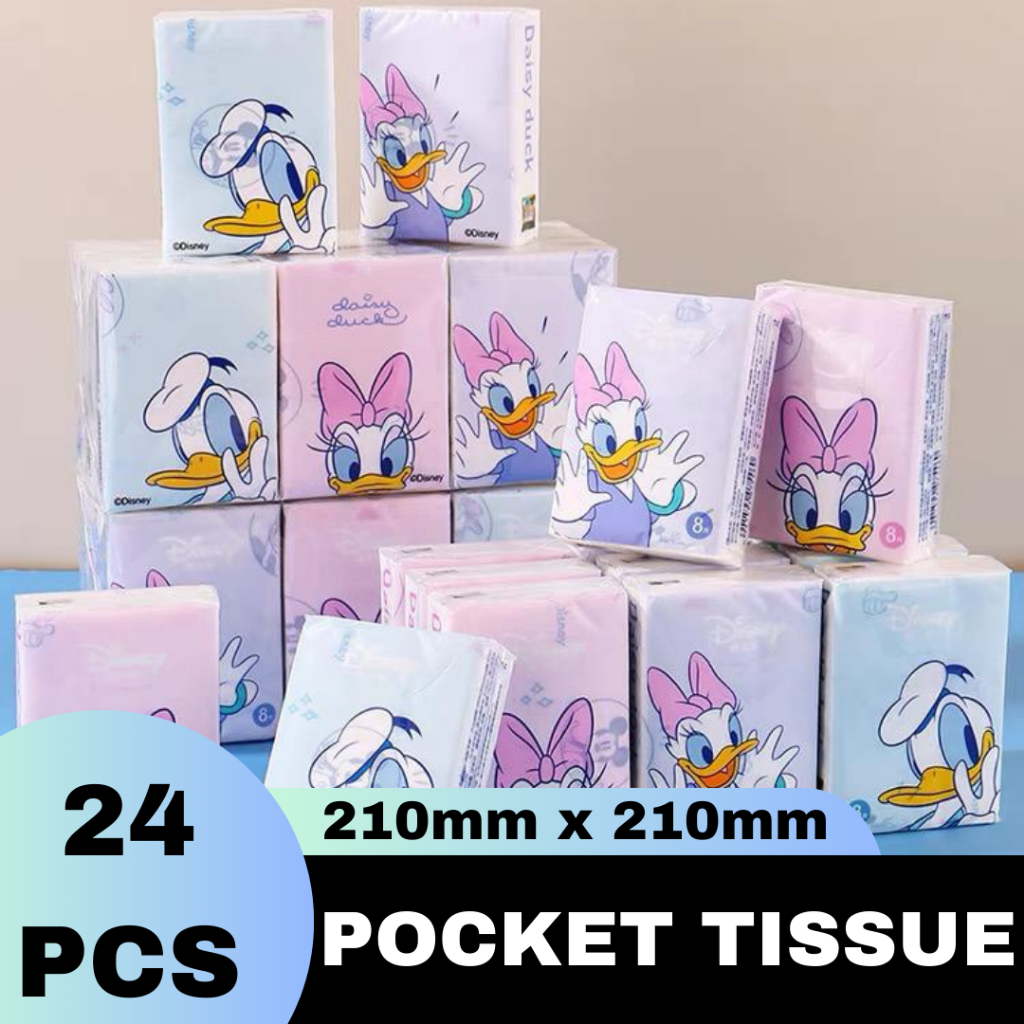 Daisy (9 IN 1 Pack) Mini Size Pocket Tissue Travel Pack 3ply Soft White ...