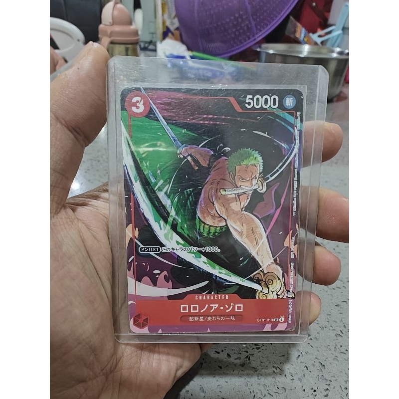 One Piece OPTCG ST01-013 Matching Battle SR Zoro Promo Card | Shopee ...