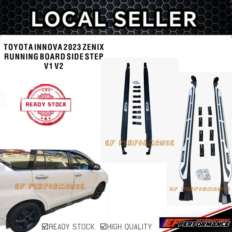 TOYOTA INNOVA 2023 ZENIX RUNNING BOARD SIDE STEP V1 V2 FOOT STEP PINJAK ...