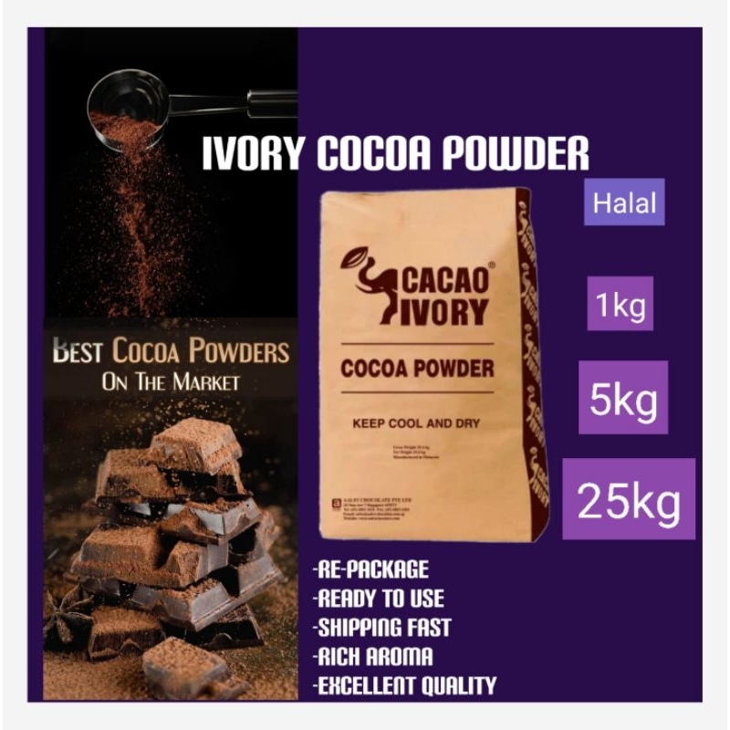 IVORY Cocoa Powder 可可粉 1kg/5kg | Shopee Malaysia