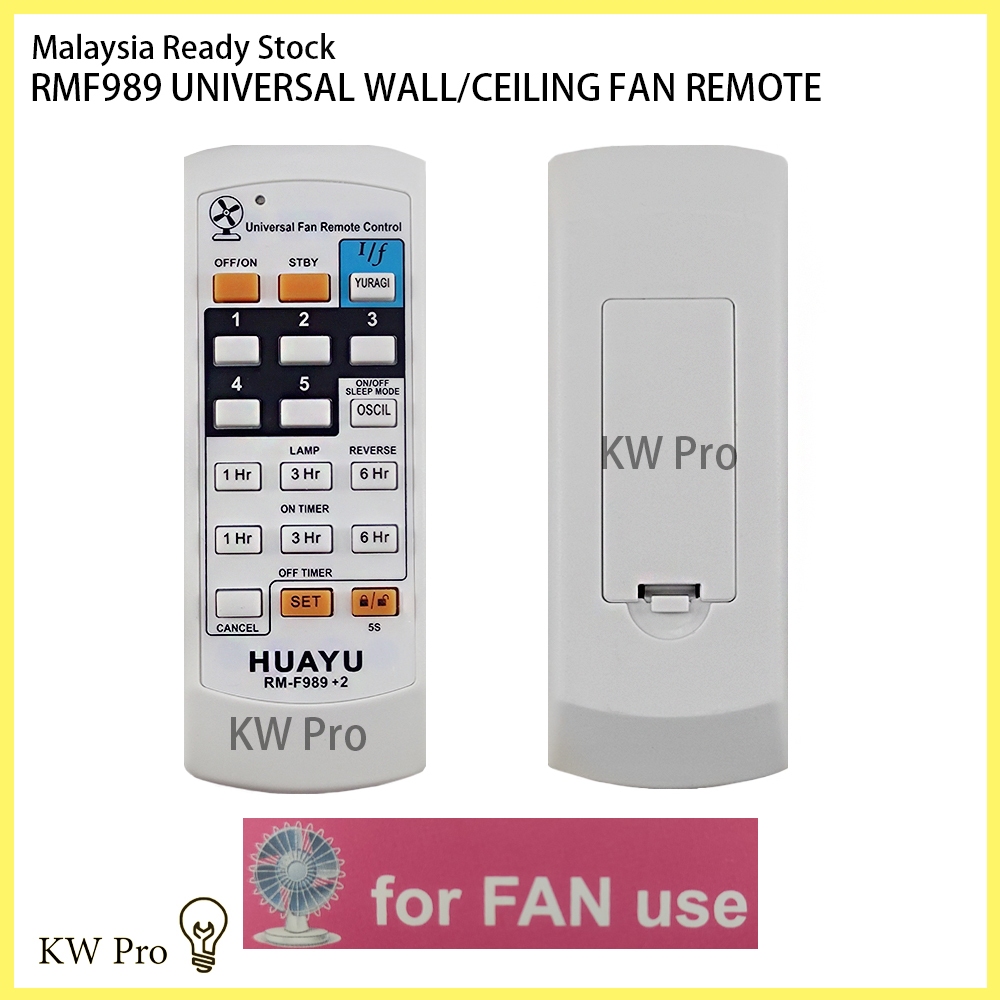 RMF989 UNIVERSAL WALL/CEILING FAN REMOTE REPLACEMENT, K-PN1122 AIRCOND ...