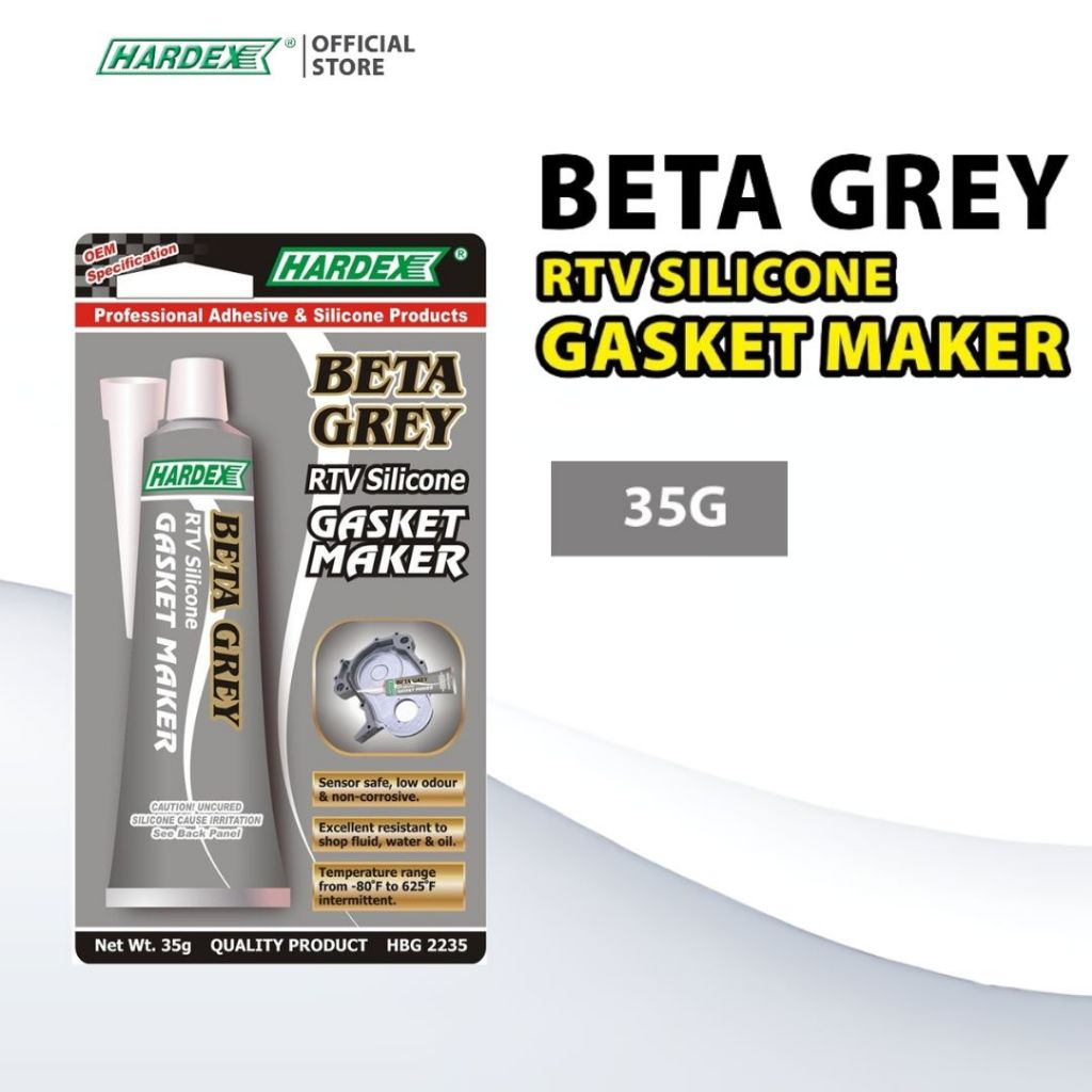 HARDEX Beta Grey RTV Silicone Gasket Maker (35g) HBG-2235 | Shopee Malaysia
