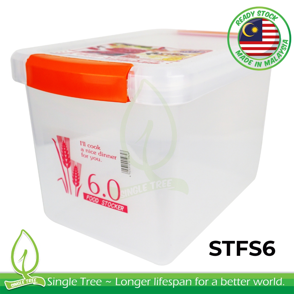 CLOVER 6.0 Litres Air Tight Food Storage Container - Food Stocker 6 (1 ...