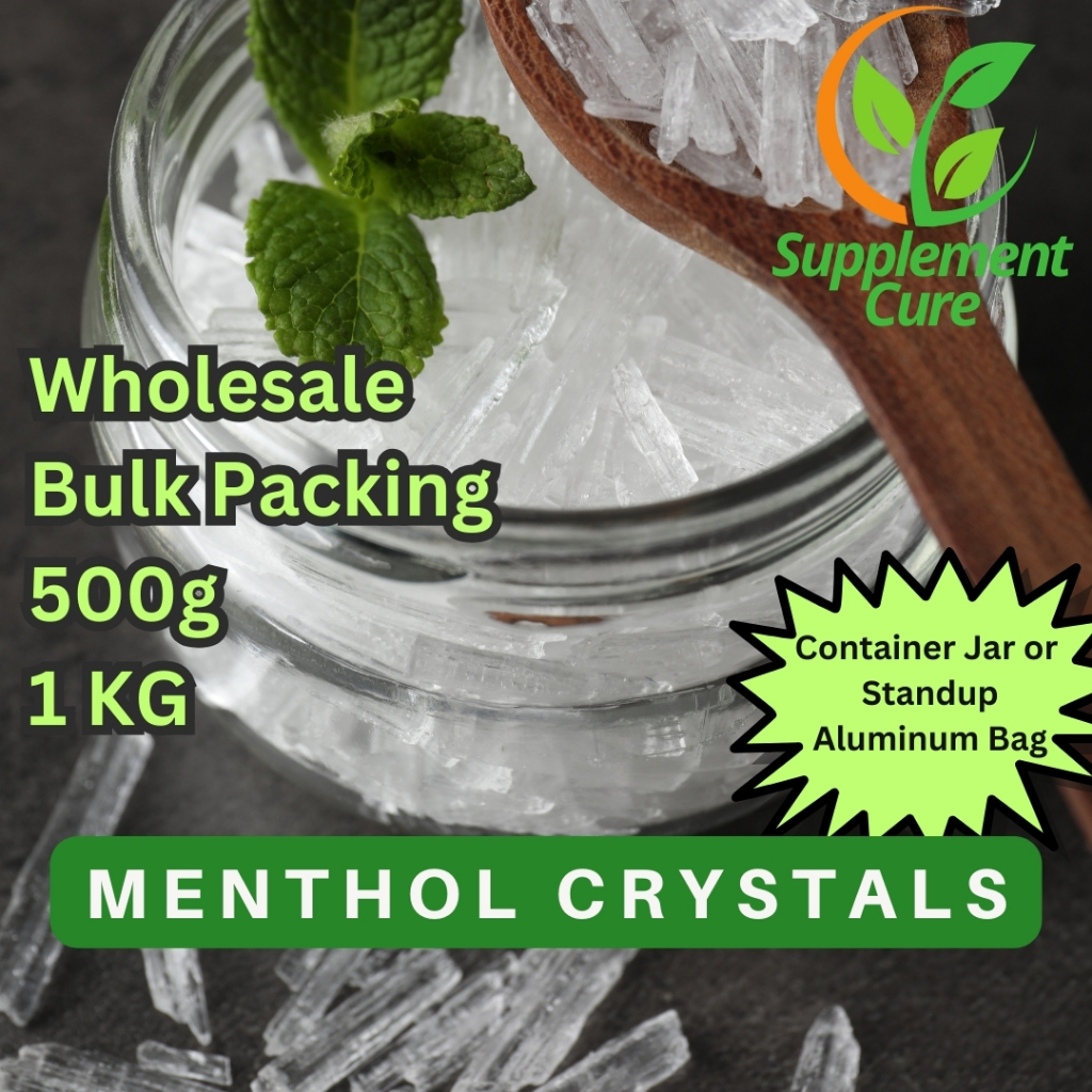 Menthol Crystals Food Grade Wholesale Bulk Comes in Resealable Standup ...