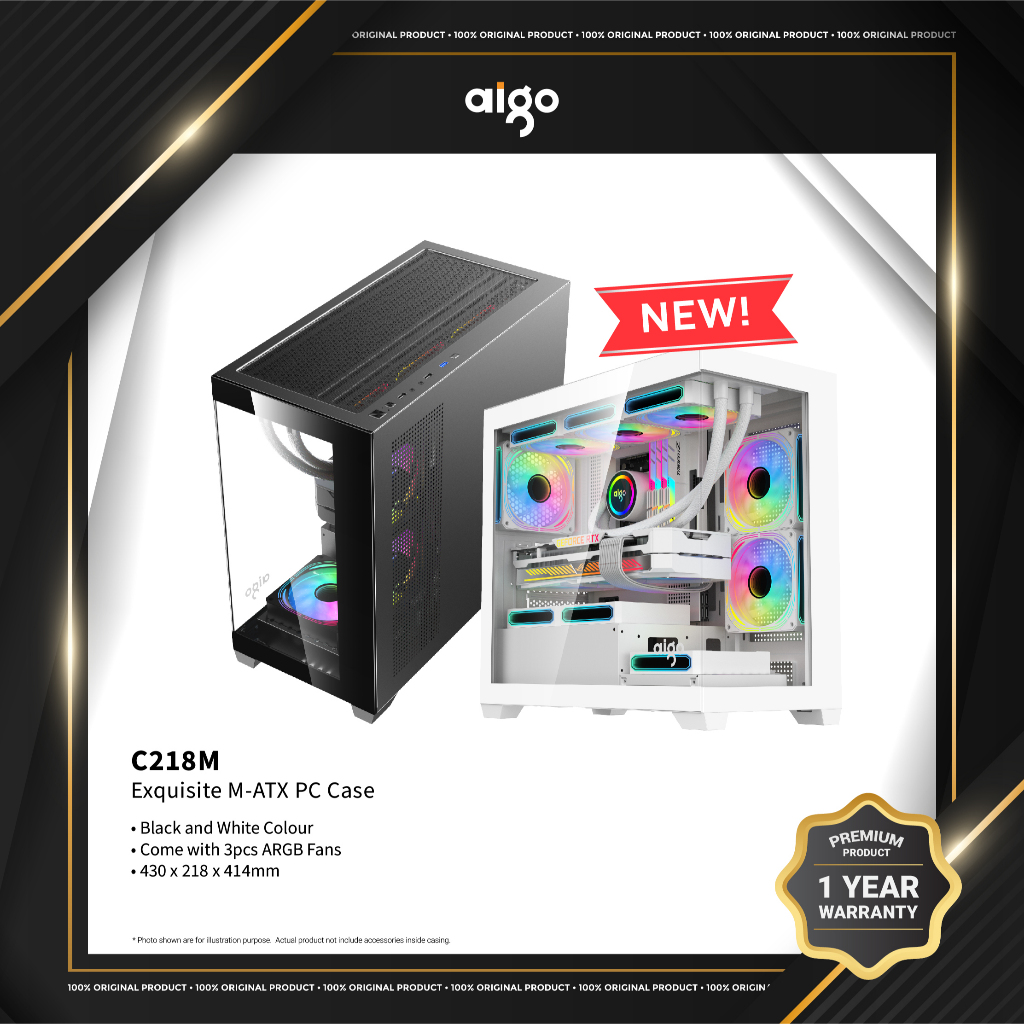 Aigo C218M Micro ATX PC Case | Shopee Malaysia