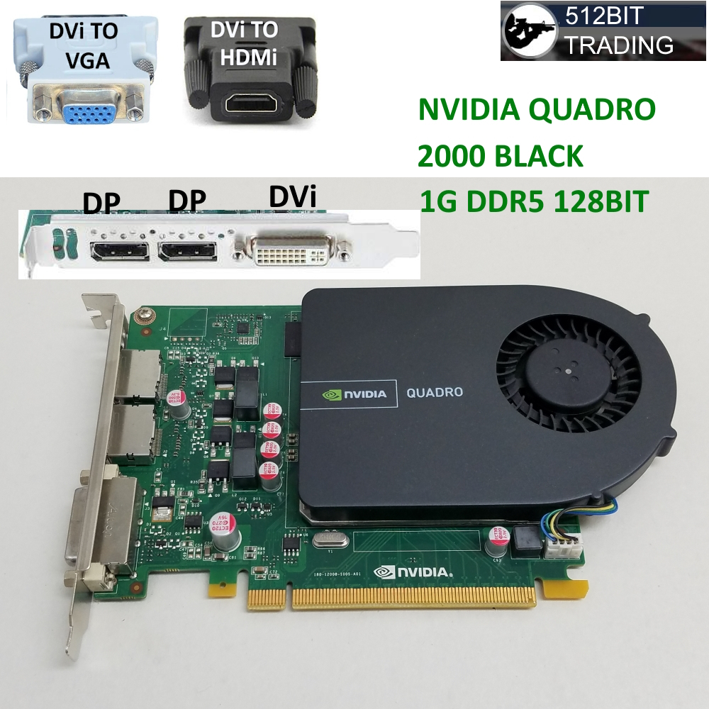 Nvidia Quadro 4000 2000 2GD5 K600 Q600 1 GB ddr3 FX 580 work/game ...