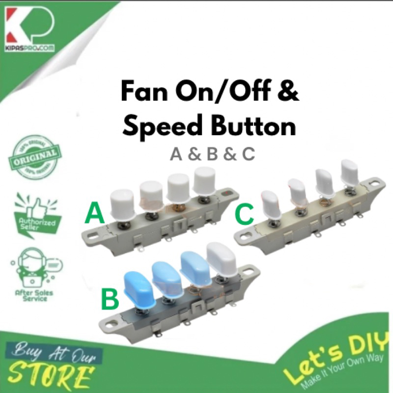 ON/OFF & SPEED BUTTON/SWITCH TABLE/STAND FAN | Shopee Malaysia