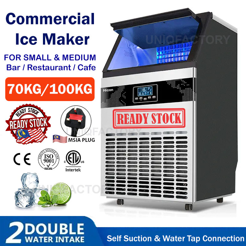 (70KG & 100KG) Commercial Ice Maker Machine Mesin Buat Ais Batu Pembuat ...
