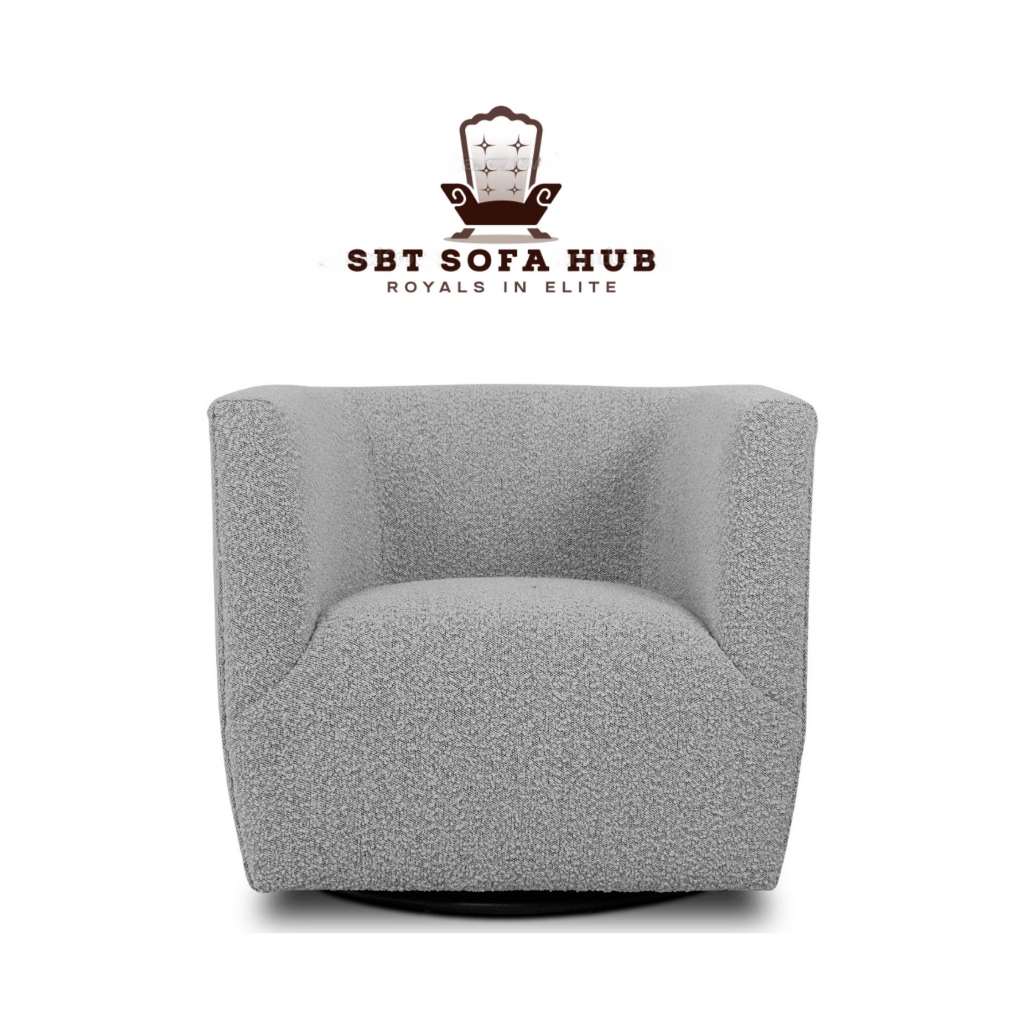 SBT Cloud Grey Swivel Lounge Chair | Shopee Malaysia