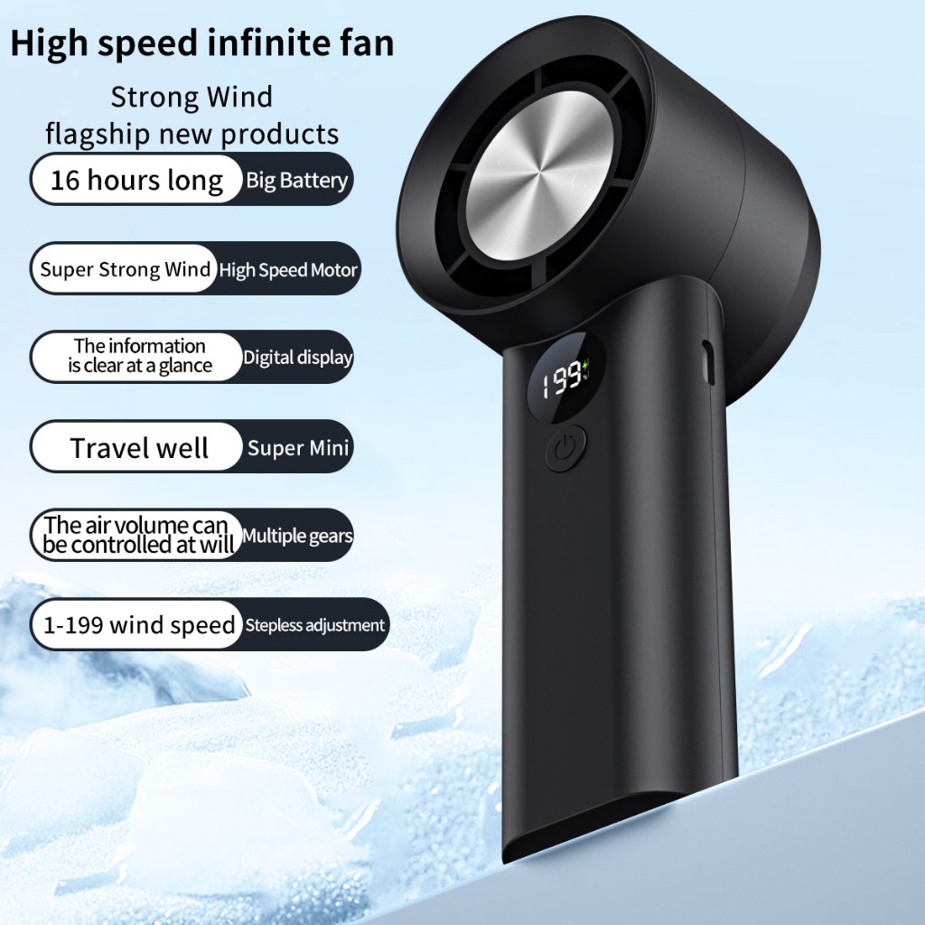 New Style Handheld Fan Vortex High Speed High Wind Outdoor Charging ...