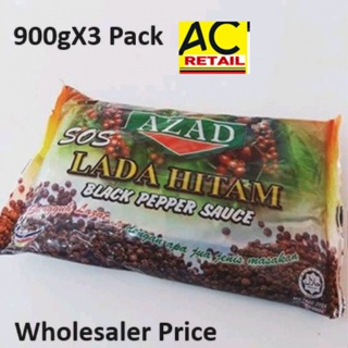 Azad Sos Lada Hitam 900g X3 Pek/ Black Pepper Sauce 900gX3 Pack(Offer ...