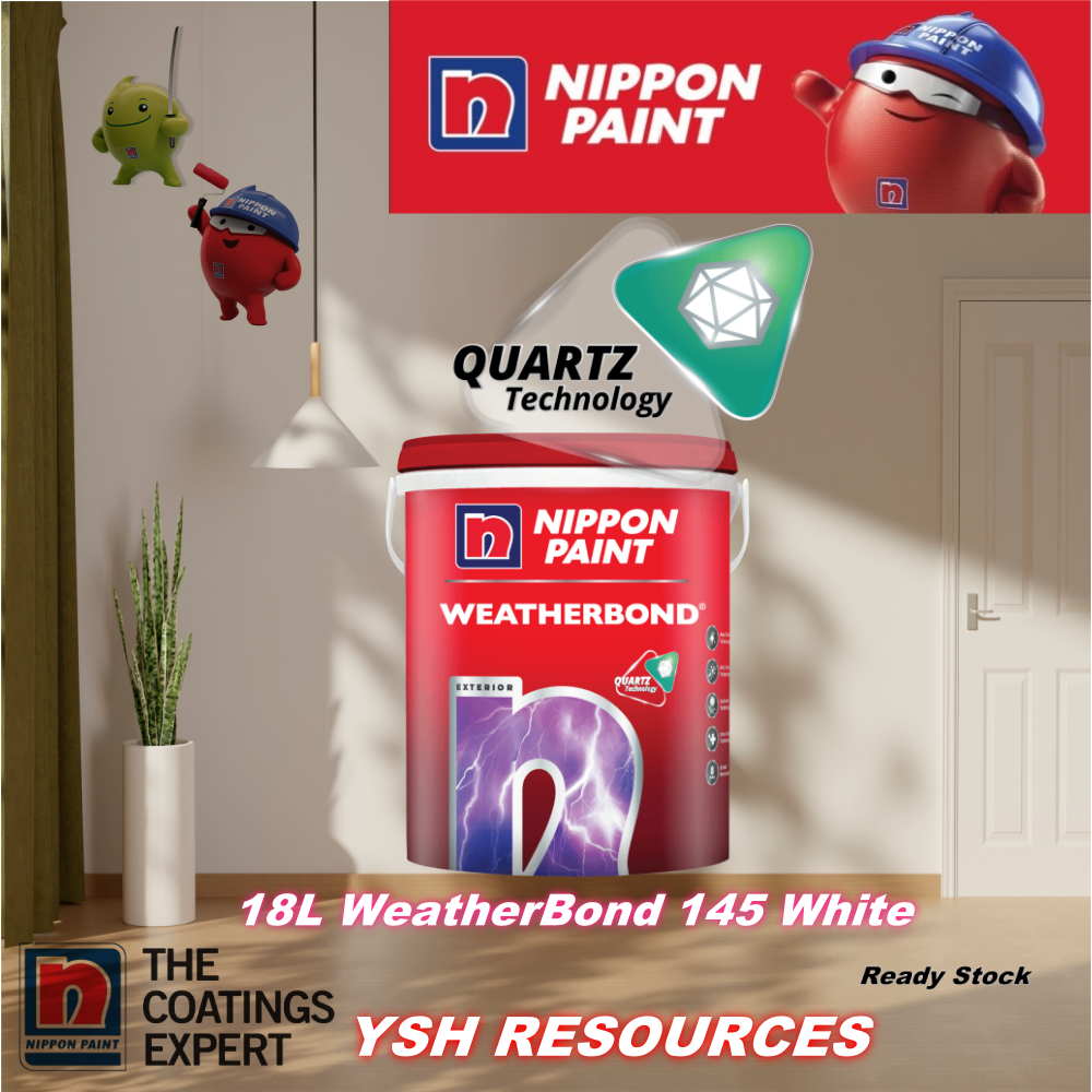 18L Nippon Paint Weatherbond - 145 White / 1001 Brilliant White ...