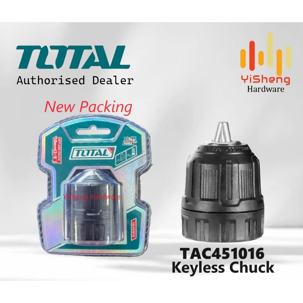 TOTAL TAC451016 10mm 3/8" Keyless Chuck (Suitable for TDLI1232 ...