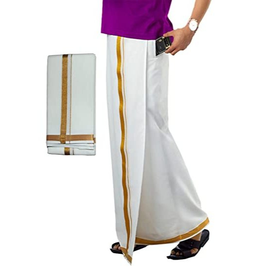 Velcro Dhoti with Pocket - Size 3.6 meter (Double Layer) 8 Mohlam ...