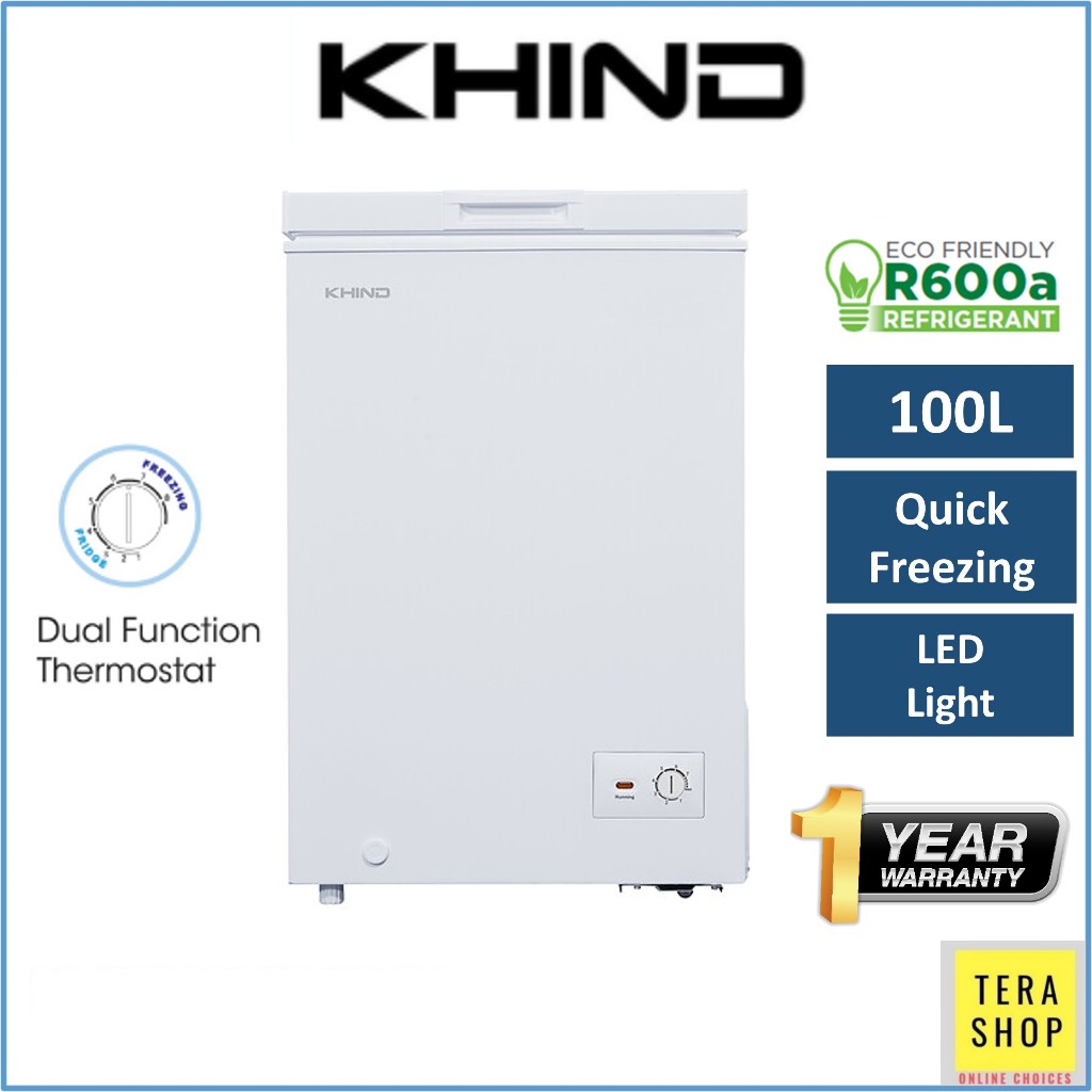 Khind FZ100 Chest Freezer 100L Peti Sejuk Beku Fridge | Shopee Malaysia