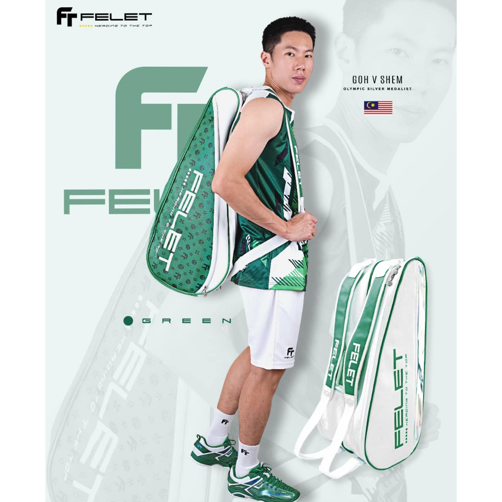 FELET FLEET MONOGRAM TOURNAMENT THERMAL BAG (100% Original) RACKET BAG ...
