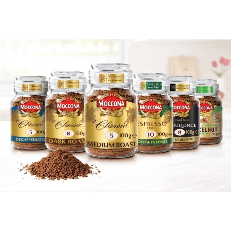 Moccona Classic Coffee (100g) Medium Roast 5 / Dark Roast 8 / Espresso Style 10 NATIONWIDE ...