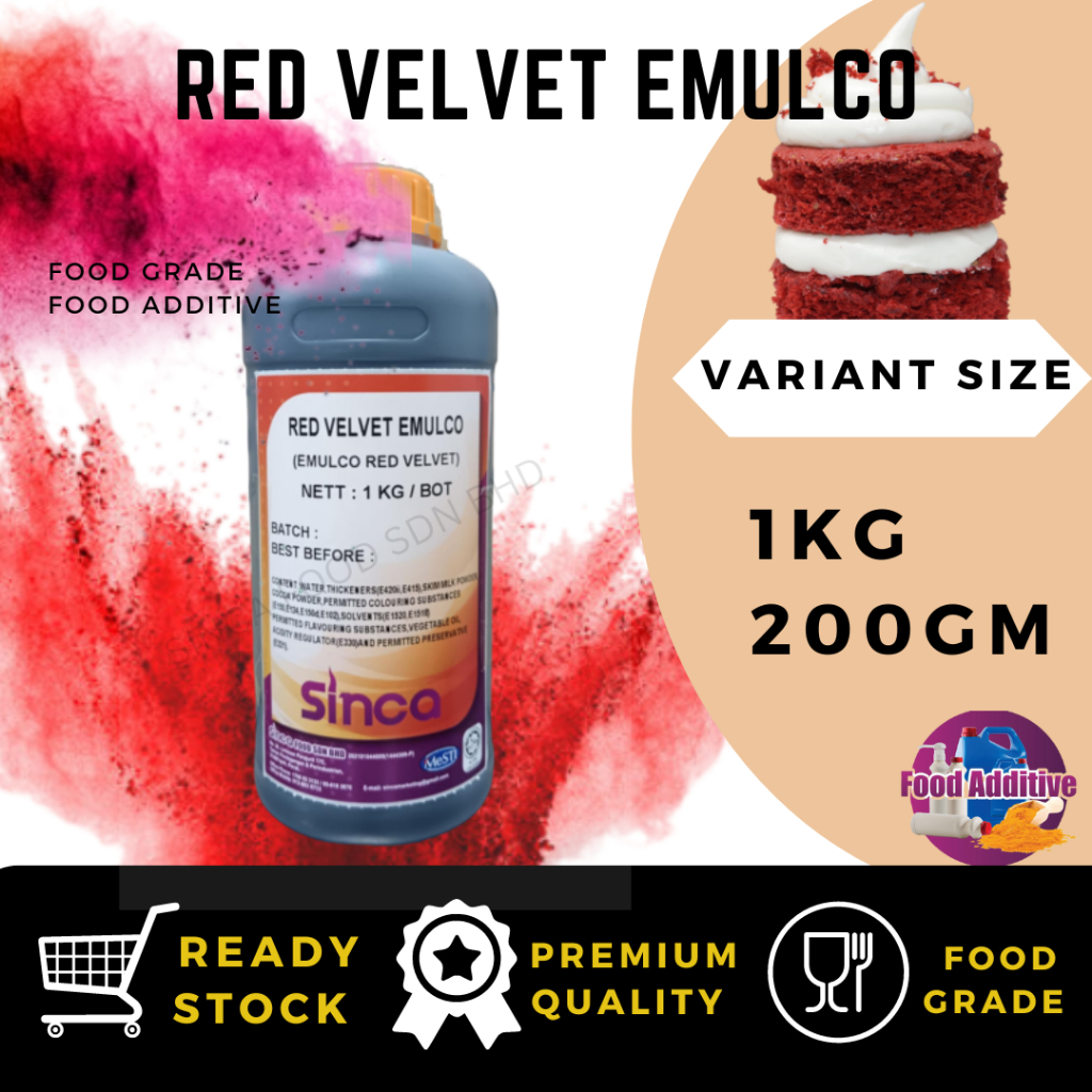 (HALAL) RED VELVET Emulco 1KG 200GM - FOOD GRADE (Ready Stock) | Shopee ...