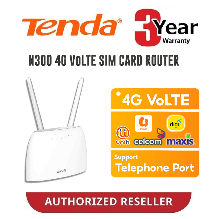 Tenda 4G06 4G LTE Wireless N300 Wifi Modem Router Sim Can Voice Call ...