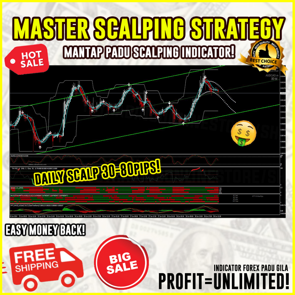 SCALPING STRATEGY INDICATOR!🤑 (EASY PIPS💎) INDICATOR MT4 | Shopee Malaysia
