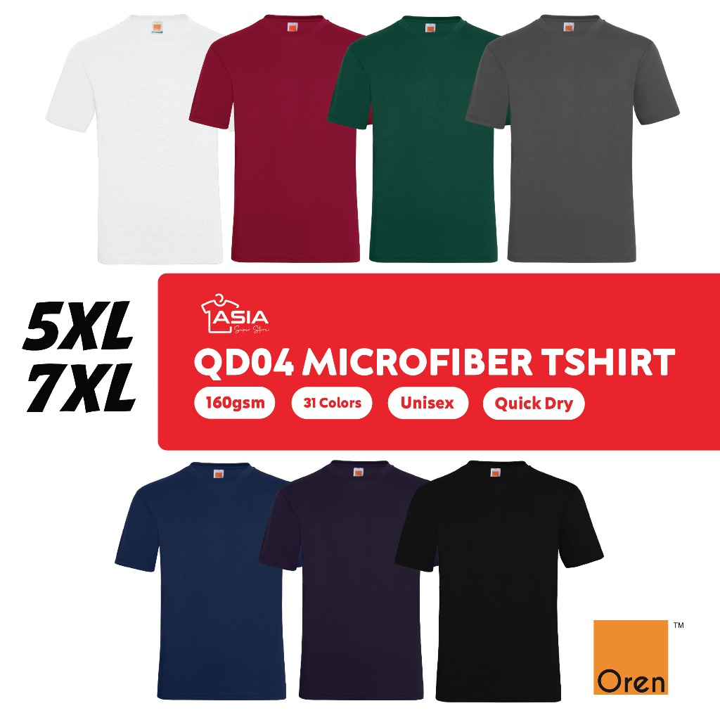 OREN SPORT Plain Jersey Tshirt Sport Microfiber Shirt Baju Sukan Jersi ...